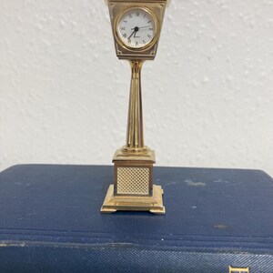 Vintage Miniature Quartz Clock Lamppost Shape - Etsy