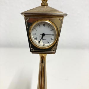 Vintage Miniature Quartz Clock Lamppost Shape - Etsy
