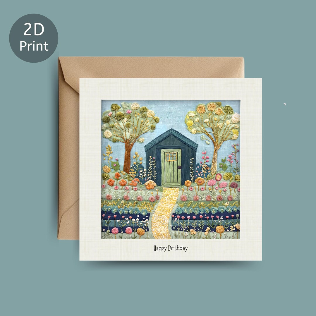 Happy Birthday Shed Card Funny Garden Card for Him or Her Rustic ...