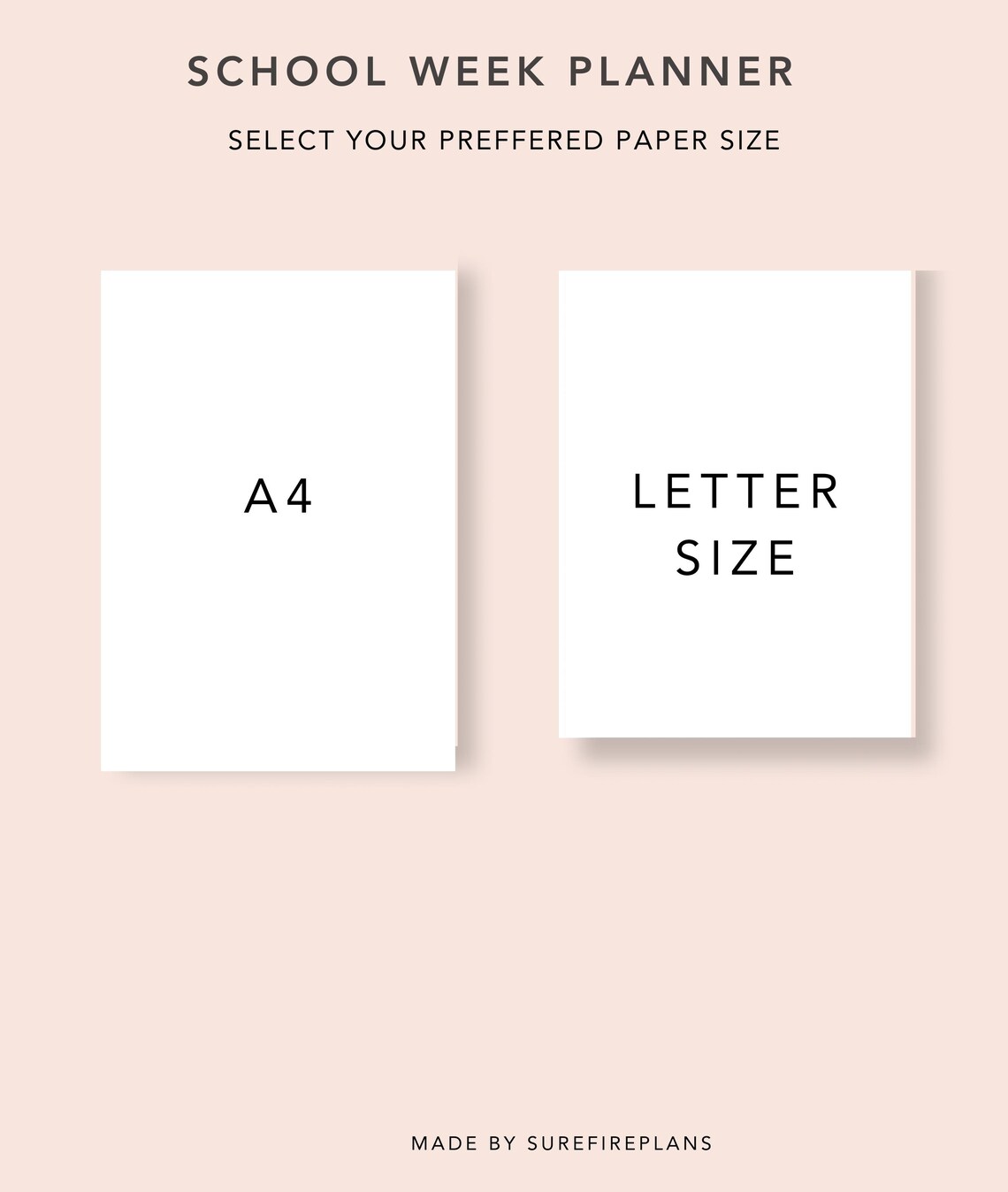 School Week Planner Printable Fillable 1-4 Children A4 & Letter Size ...