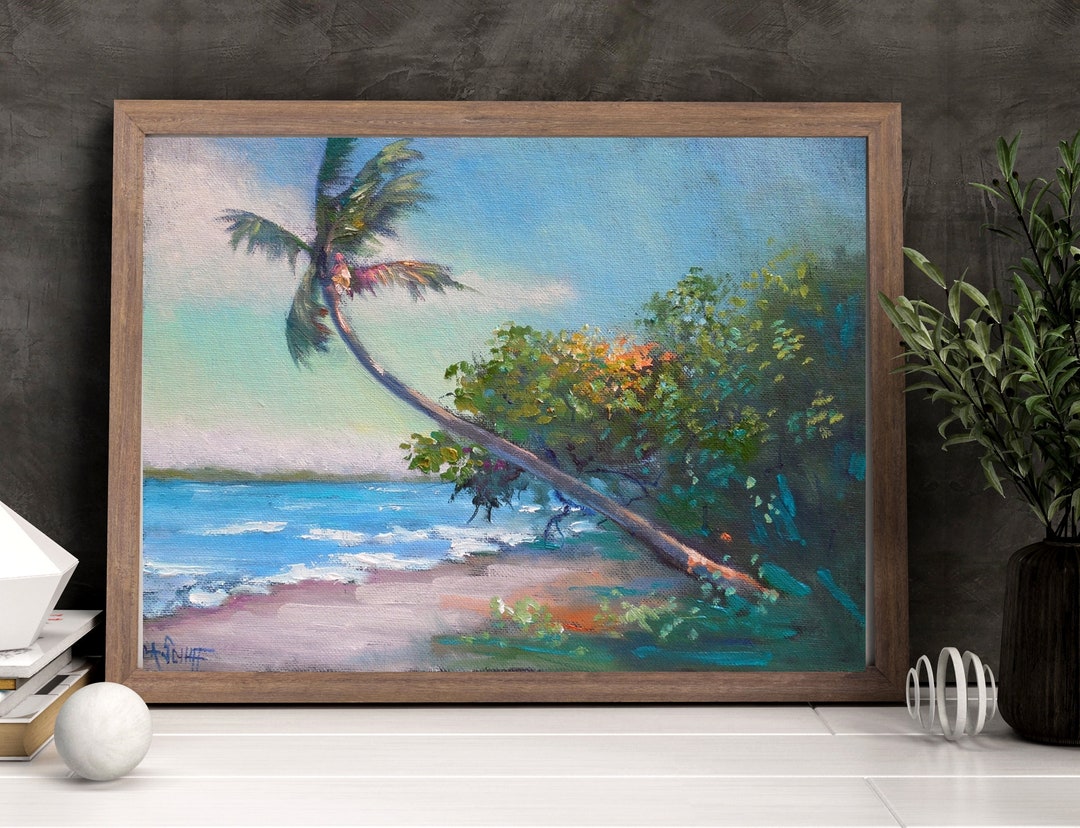 Tropical Landscape Art, Print of Painting, Giclee on Canvas or Art ...