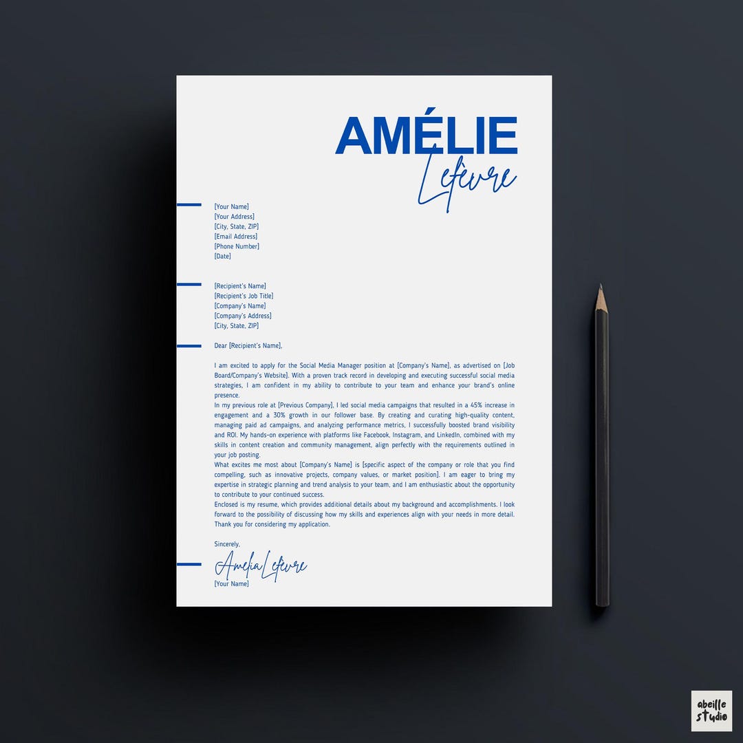 Creative Resume Template | Modern, Minimalist Design (canva) - Etsy