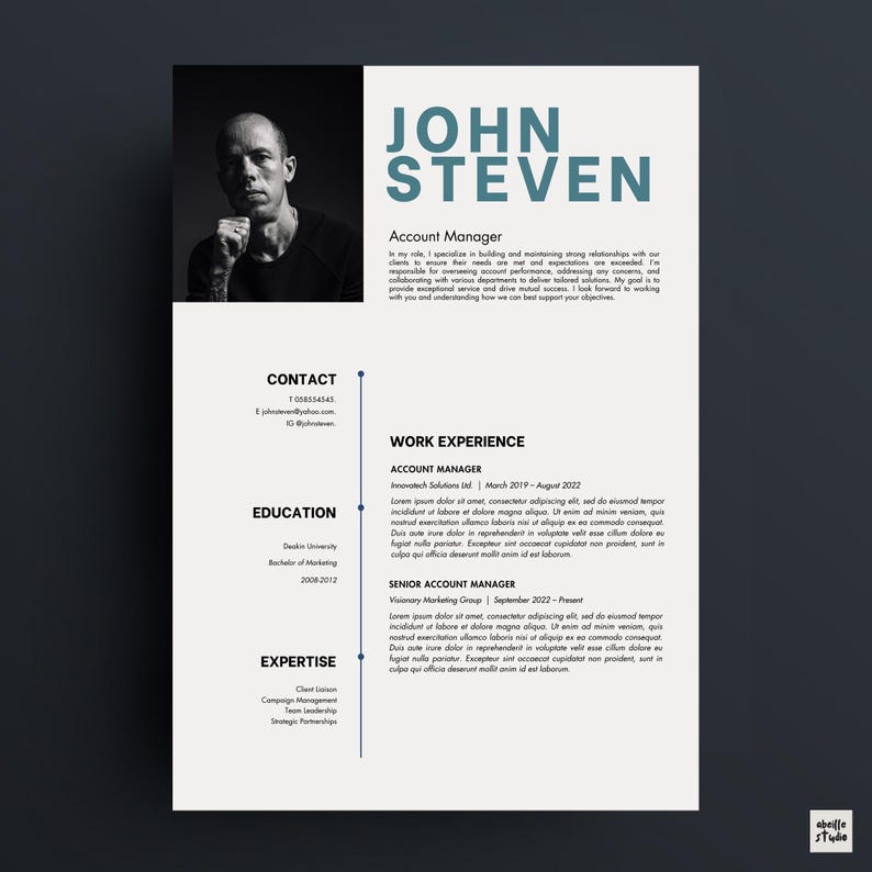 Resume Template CV Cover Letter | Clean Simple Professional Minimalist ...