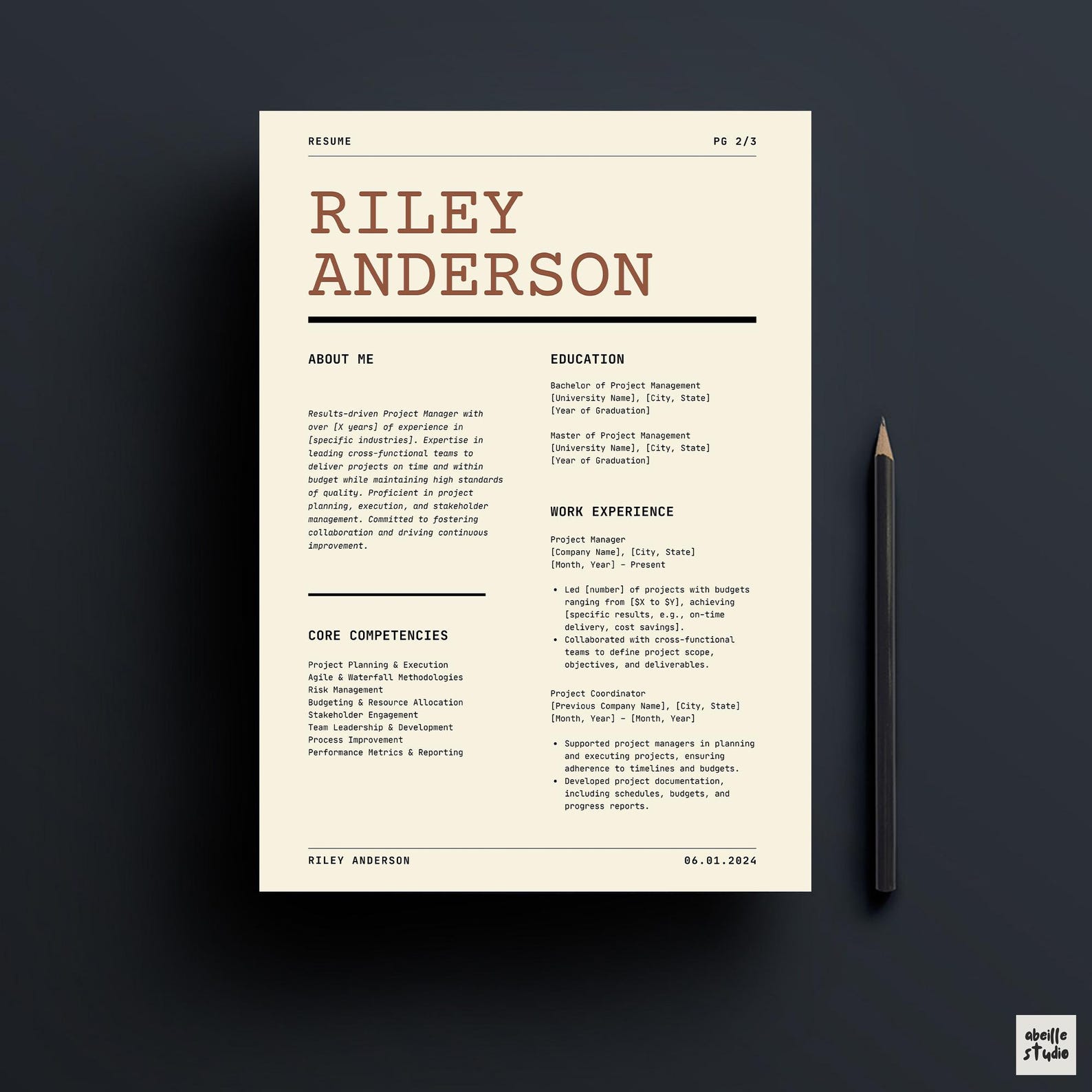 Resume Template CV Cover Letter| Clean Bold Professional Minimalist ...