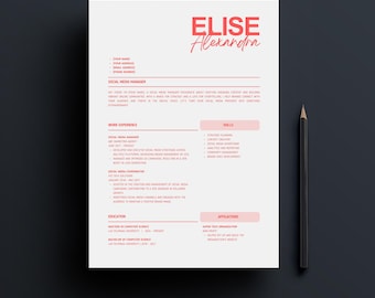 Resume Template CV Cover Letter| Clean Bold Professional Minimalist ...