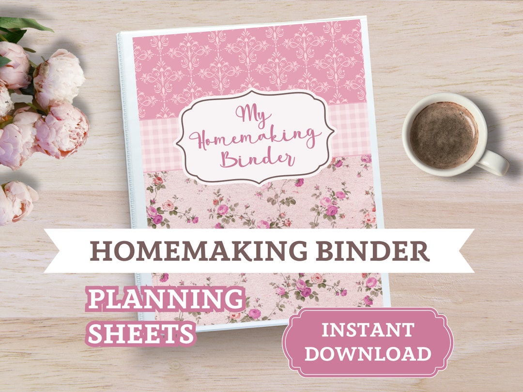 Homemaking Binder Planning Sheets - Pink | PDF Digital Download ...