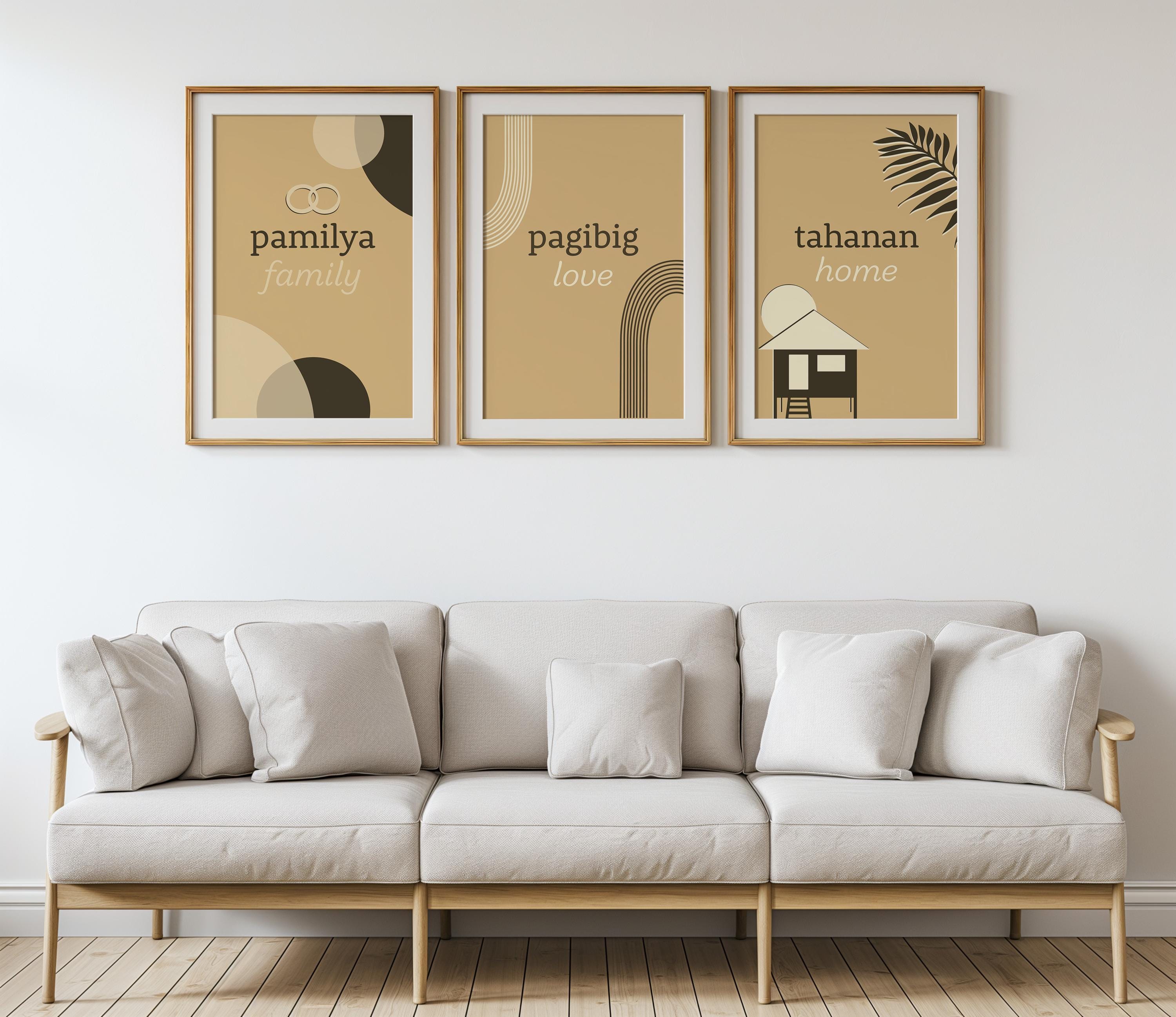 Philippines Artwork Set of 3 Tagalog Printable Poster Boho Home Decor ...