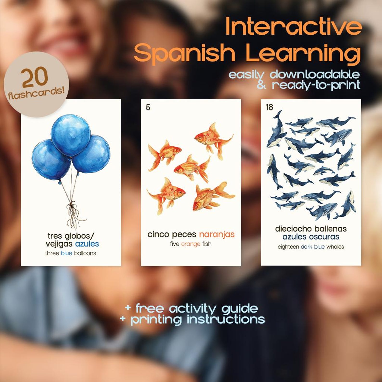 Spanish Numbers + Colors Flashcards | Bilingual Flash Cards | Learn ...