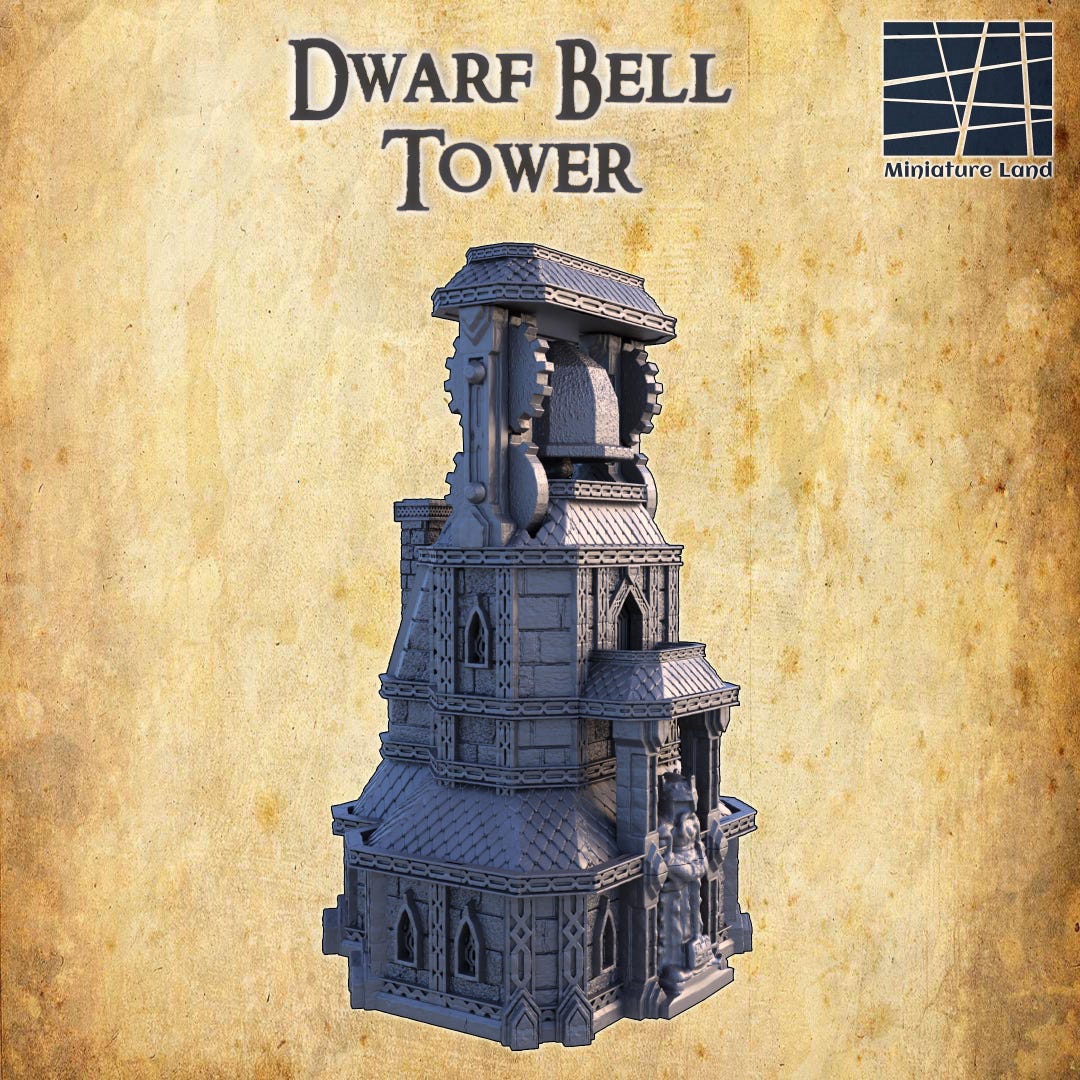Dwarf Bell Tower . 28mm Wargame/rpg/dnd Terrain - Etsy