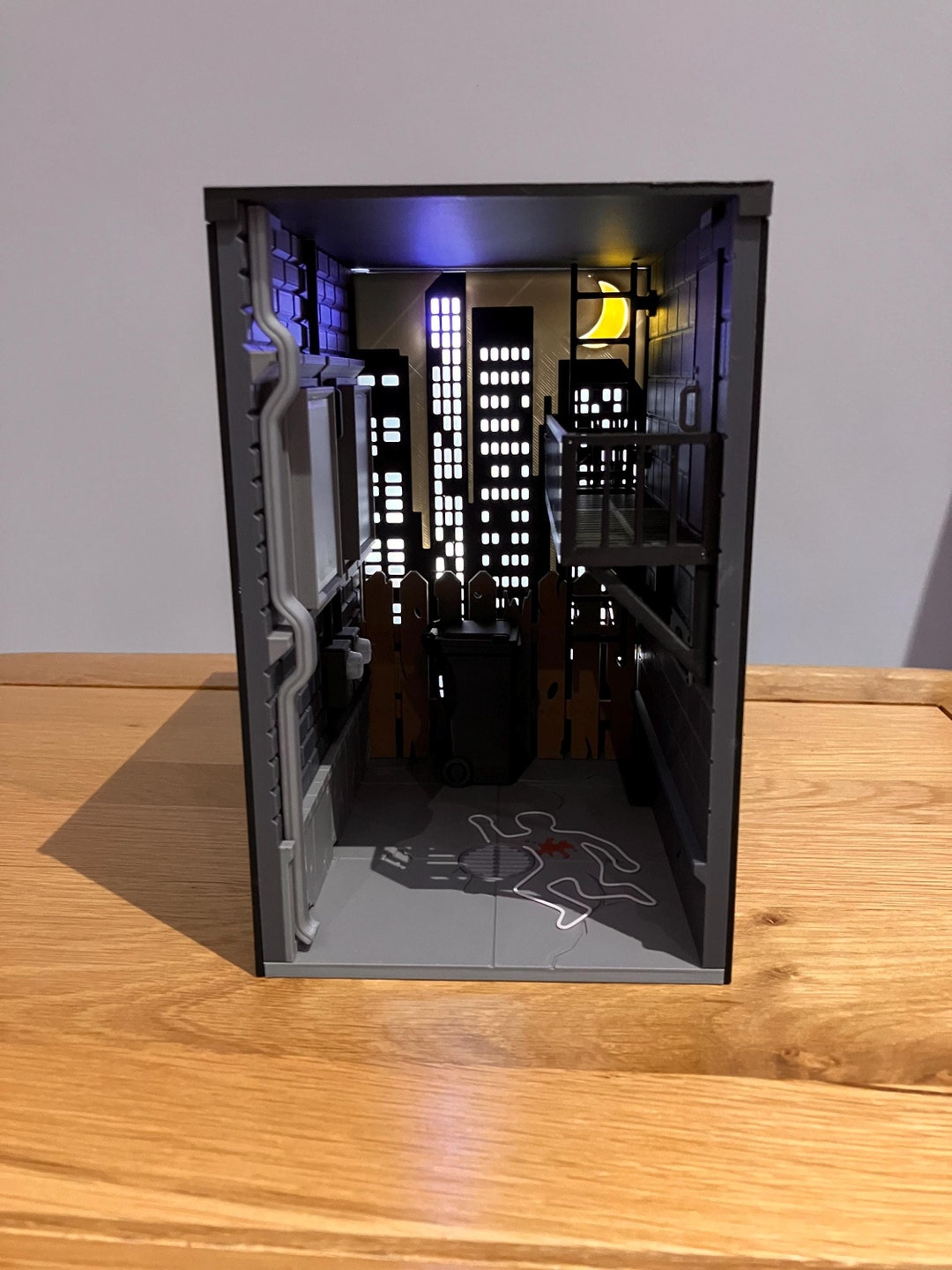 Crime Scene Book Nook 3D Printed With Led Lights - Etsy