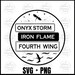 Fourth Wing Book Stack SVG and PNG Files - Etsy