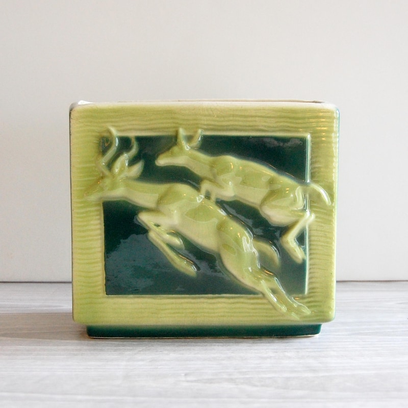 Deer Midcentury Planter - Etsy