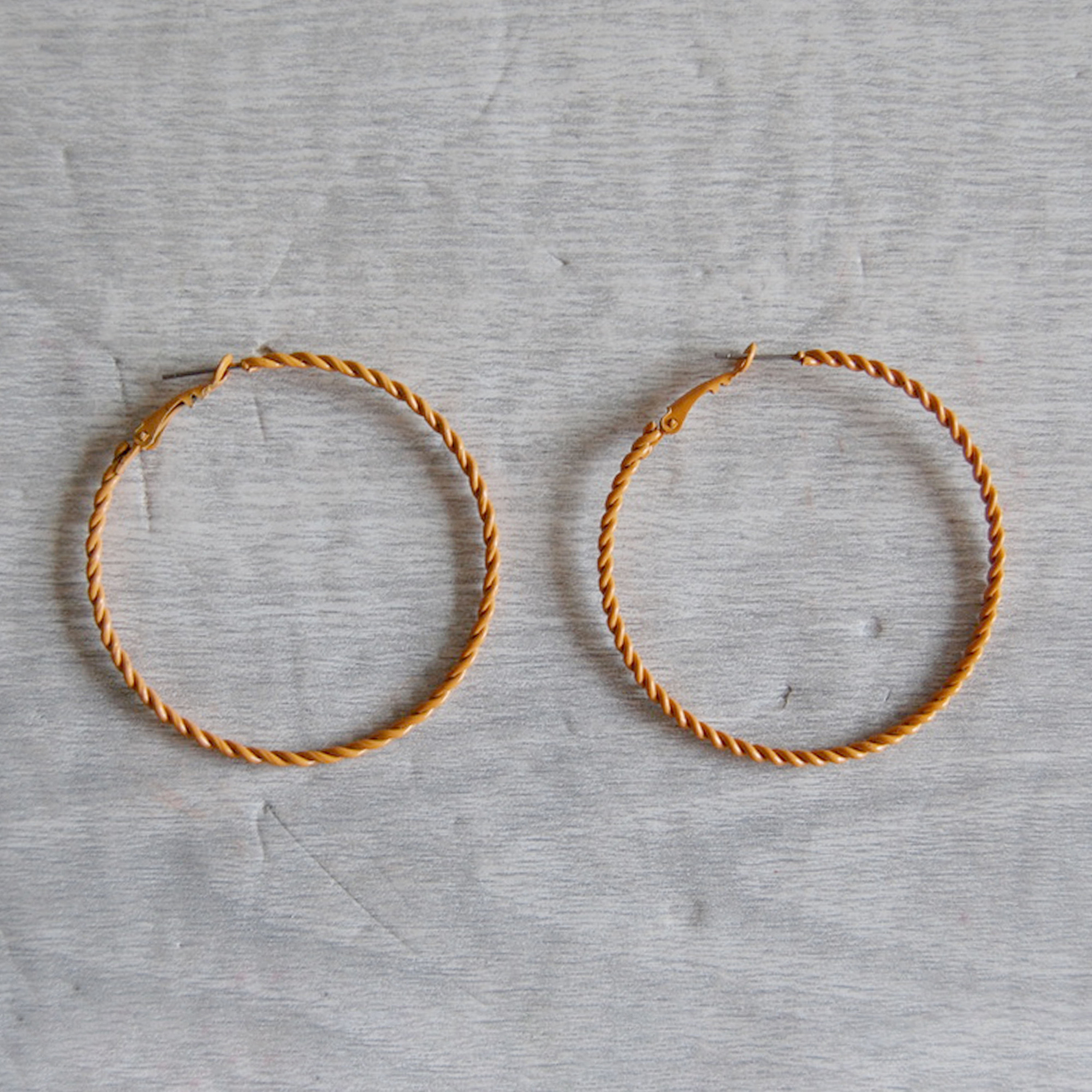 Twisted wire hoops vintage twisted wire hoops vintage 80s | Etsy