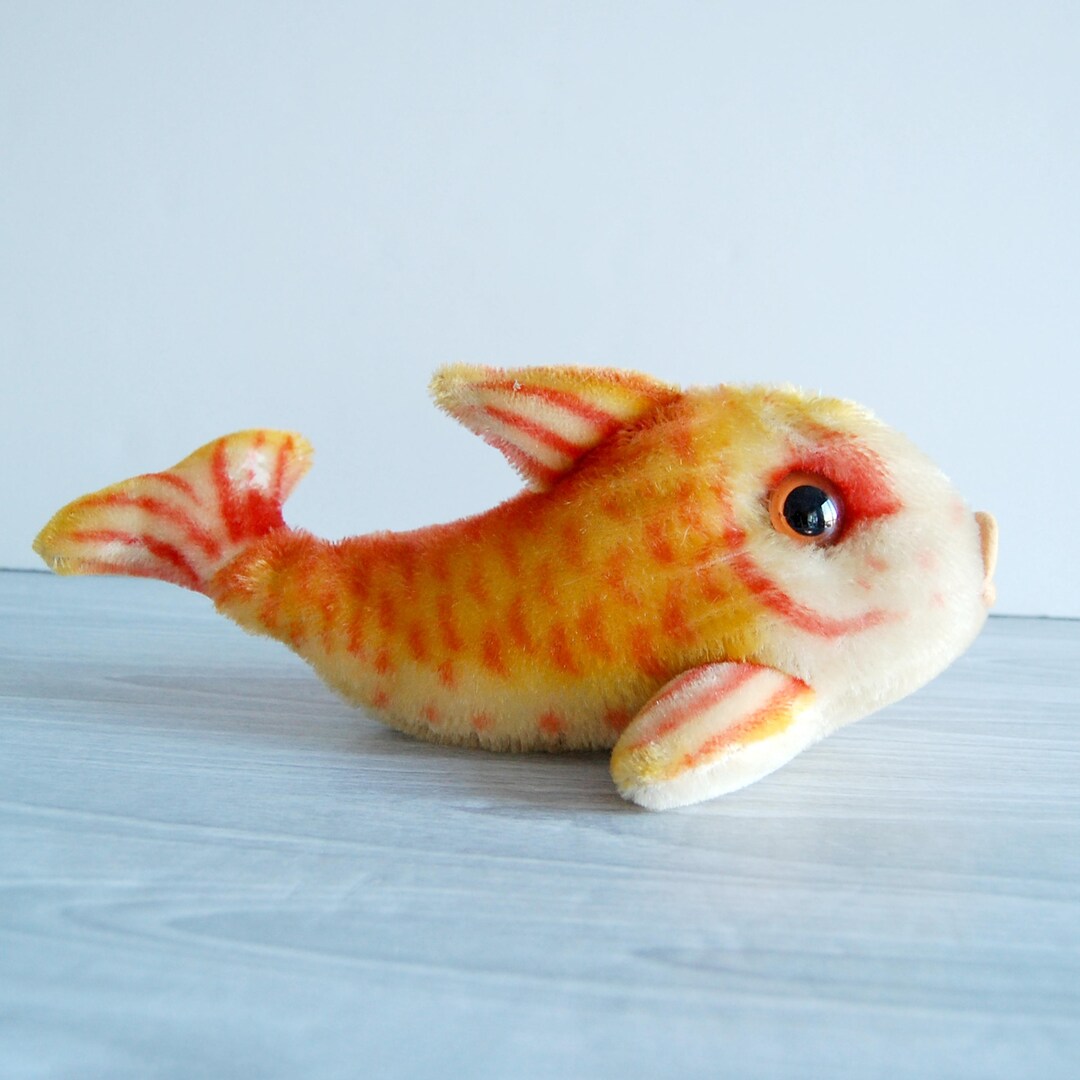 Steiff Flossy Fish, Vintage Steiff Fish, Vintage Steiff Stuffed Animal ...