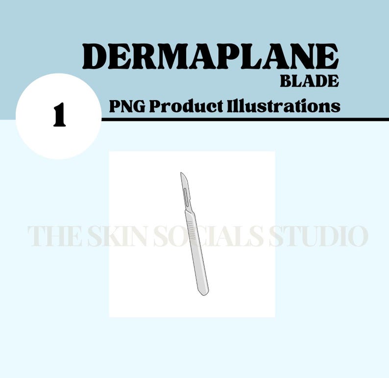 DERMAPLANING BLADE ILLUSTRATION for Aestheticians - Etsy