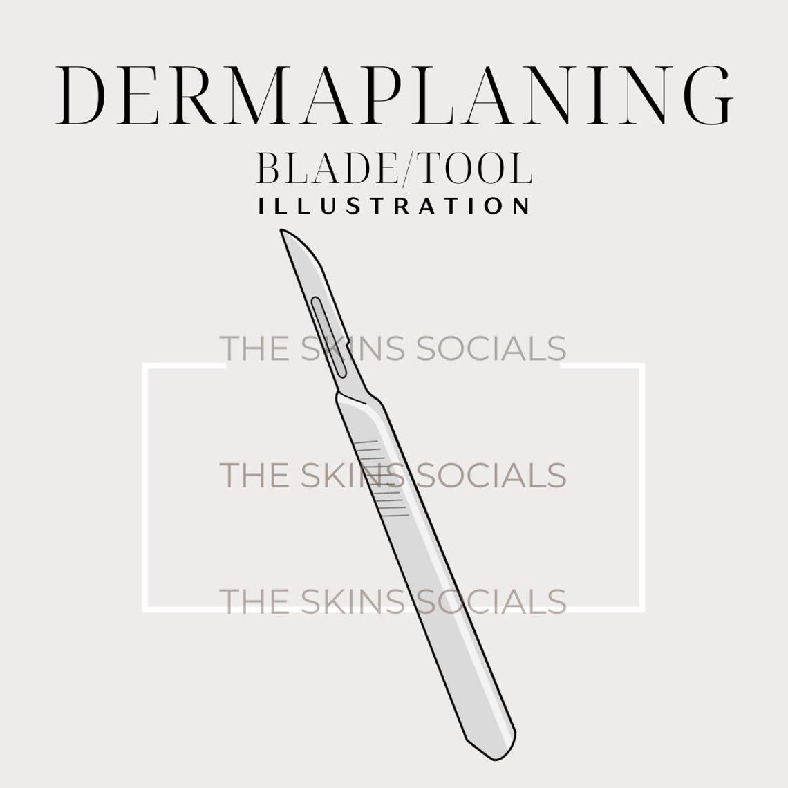 Dermaplaning Blade PNG Illustration: Skincare Tool Graphic (digital ...
