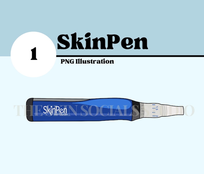 Skinpen Digital Illustration – PNG File for Aestheticians & Social ...