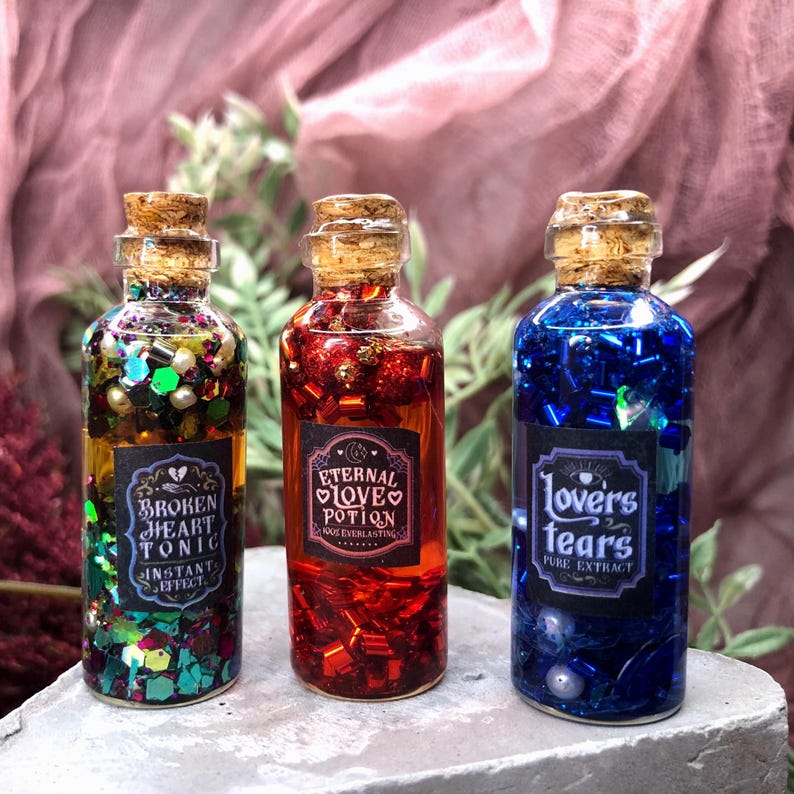 Love Lost Potion, Liquid- Filled Witchy, Fairy Cottage Core, LARP ...