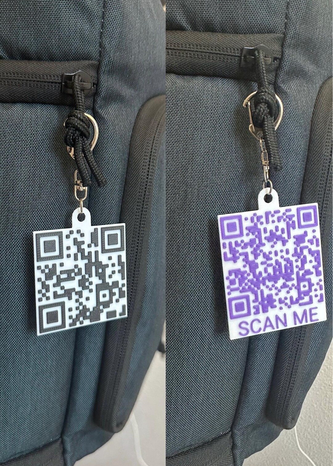 Custom 3D Printed QR Code Keychain – Personalized Scan and Go Tag ...