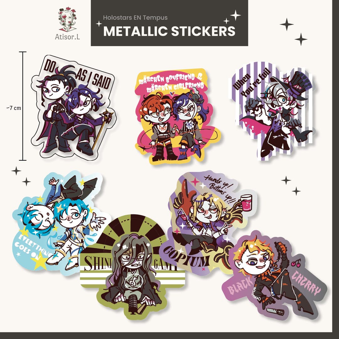 Holostars Tempus HQ & VG Cover / Original Songs Stickers | Metallic ...