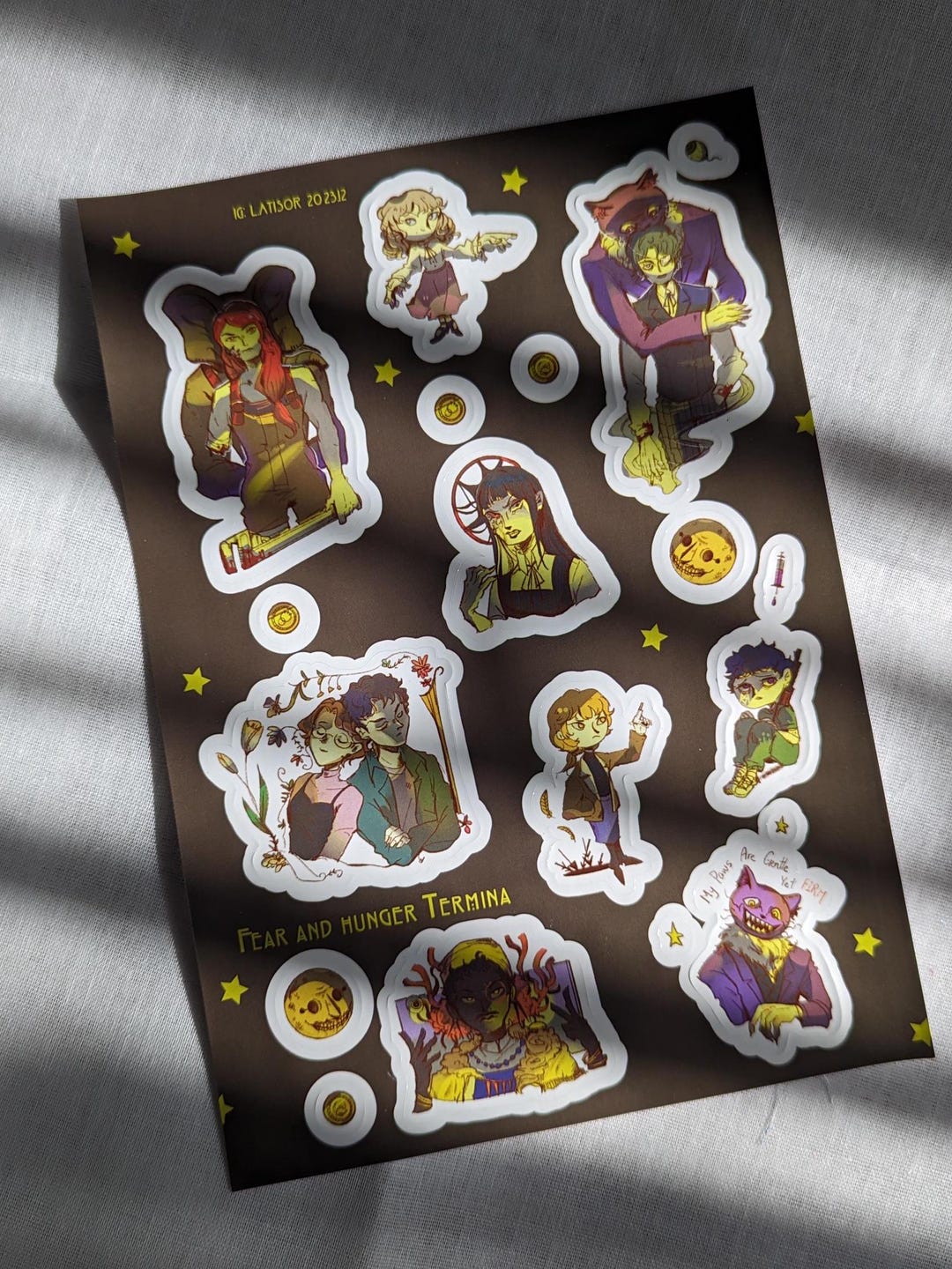 Fear and Hunger Termina | A5 Vinyl Sticker Sheet | Funger - Etsy