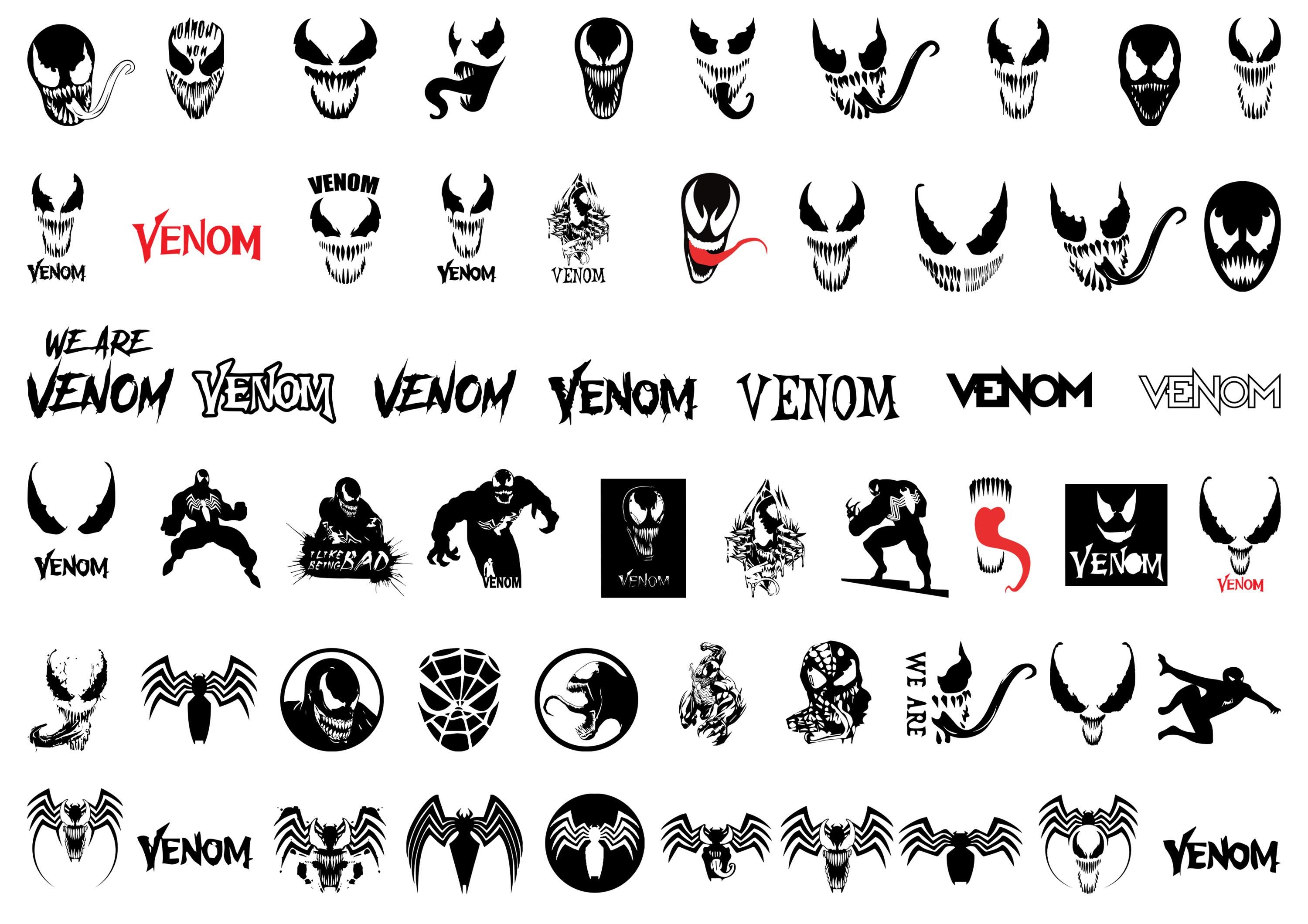 Venom Svg- Venom Png- Venom Digital Stickers- Cartoon- Png- Svg - Etsy