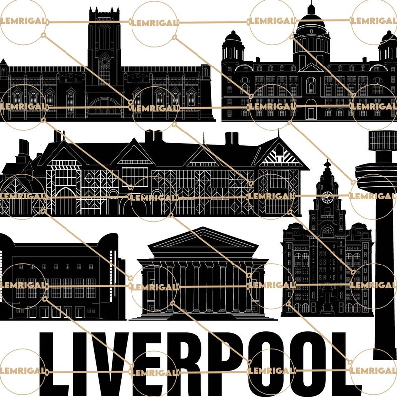 Liverpool Silhouette - Etsy UK