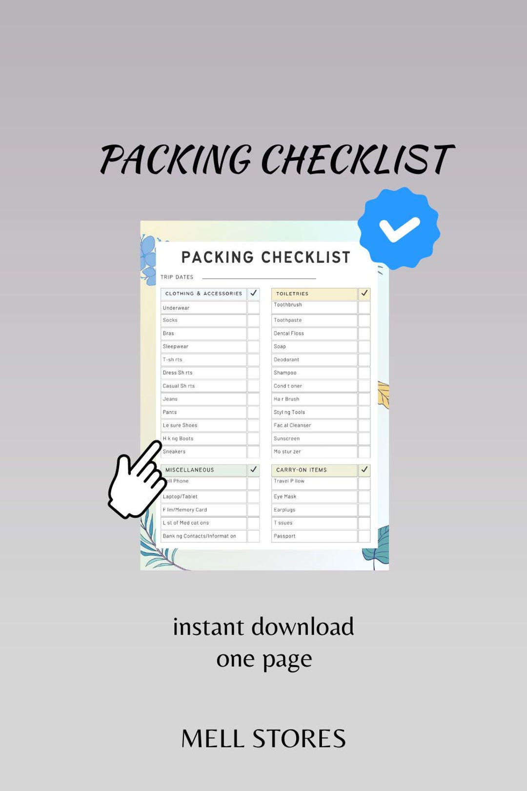 Digital Checklist, Packing Checklist, Todo List, Habbits, for iPad and ...