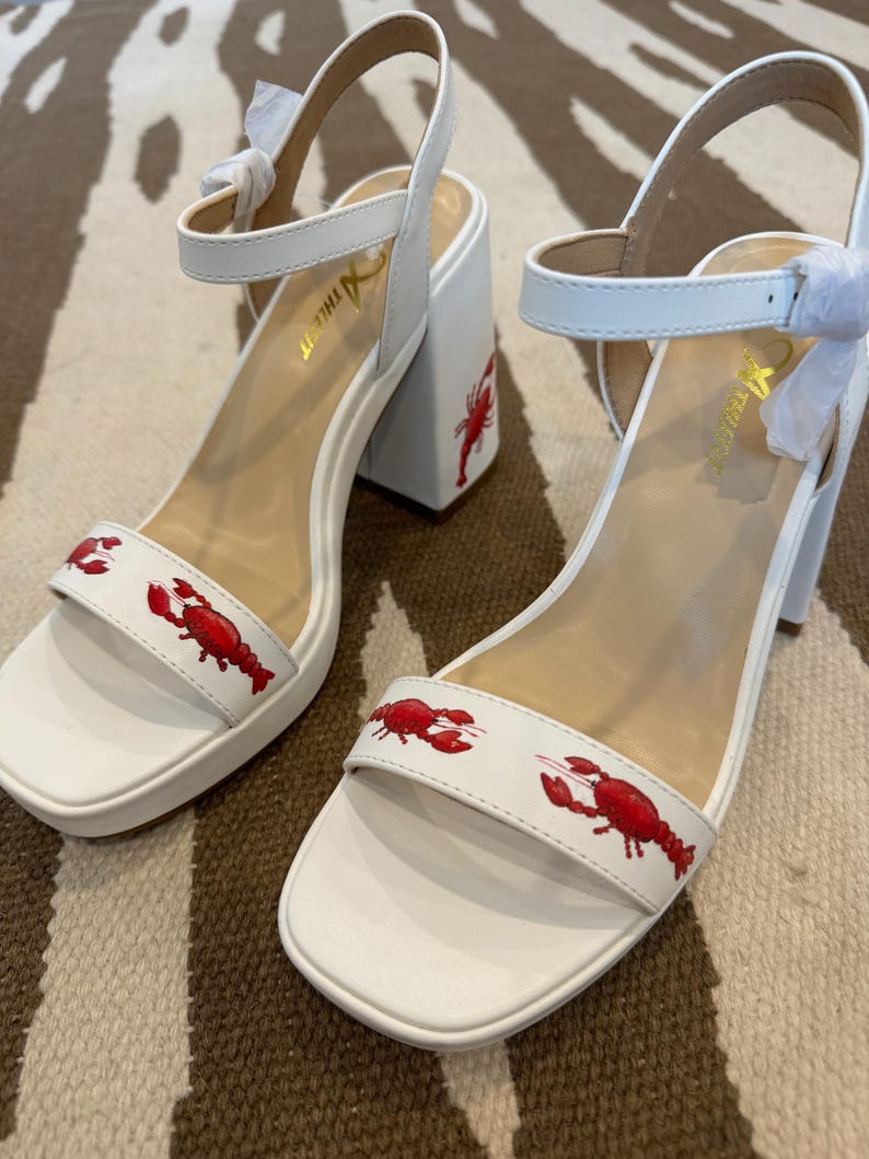 Women's Hand-painted Shoes - Lobsters and Crabs - Etsy