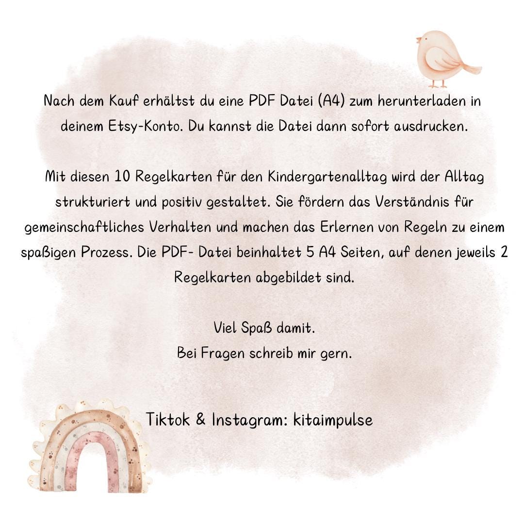Regelkarten für den Kindergarten, visualisierte Regeln für Kinder - Etsy.de