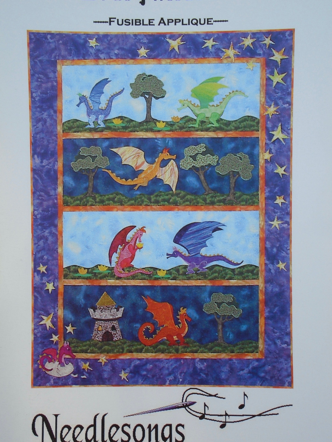 Little Dragons Everywhere Quilt Pattern / Dragons Applique Pattern ...