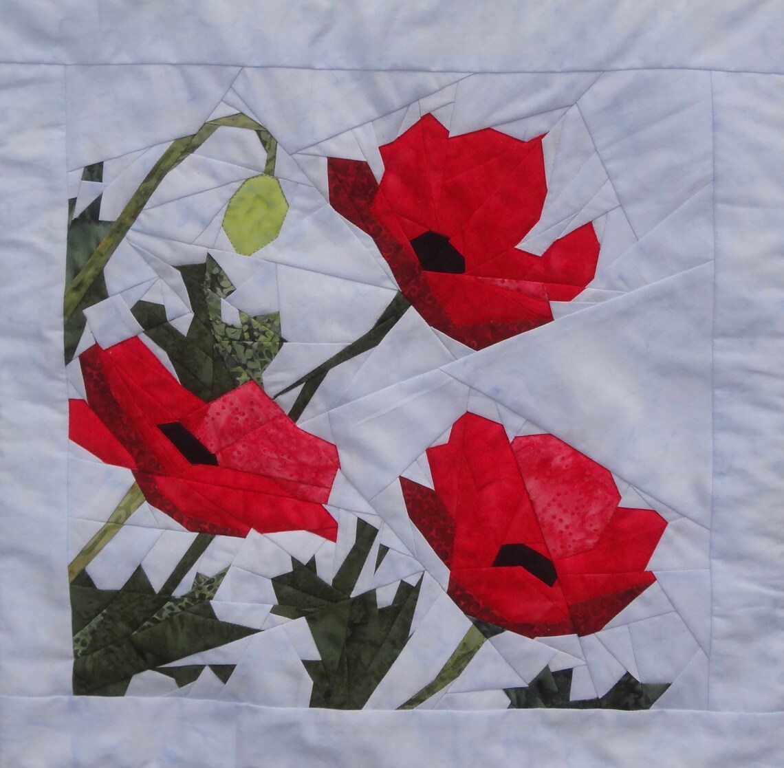 Poppy Wall Hanging / Poppy Quilt / Poppy Art / Flower Quilt - Etsy