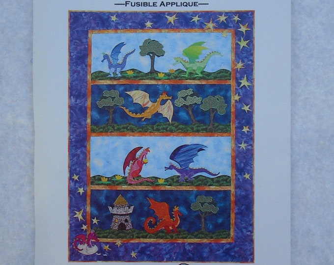 Little Dragons Everywhere Quilt Pattern / Dragons Applique Pattern ...