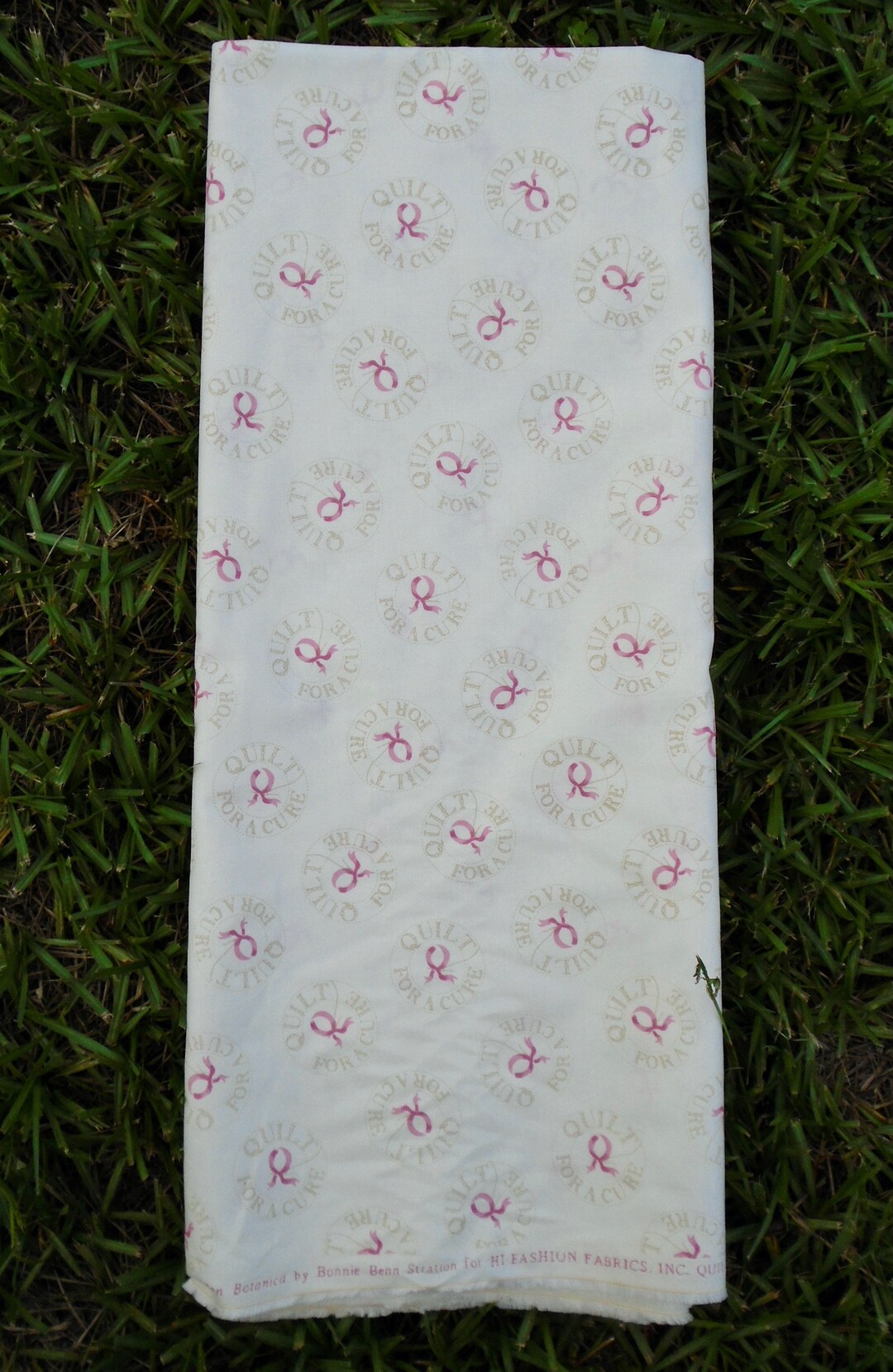 Quilt for Cure Fabric / Breast Cancer Cotton Fabric / Cotton Fabric ...