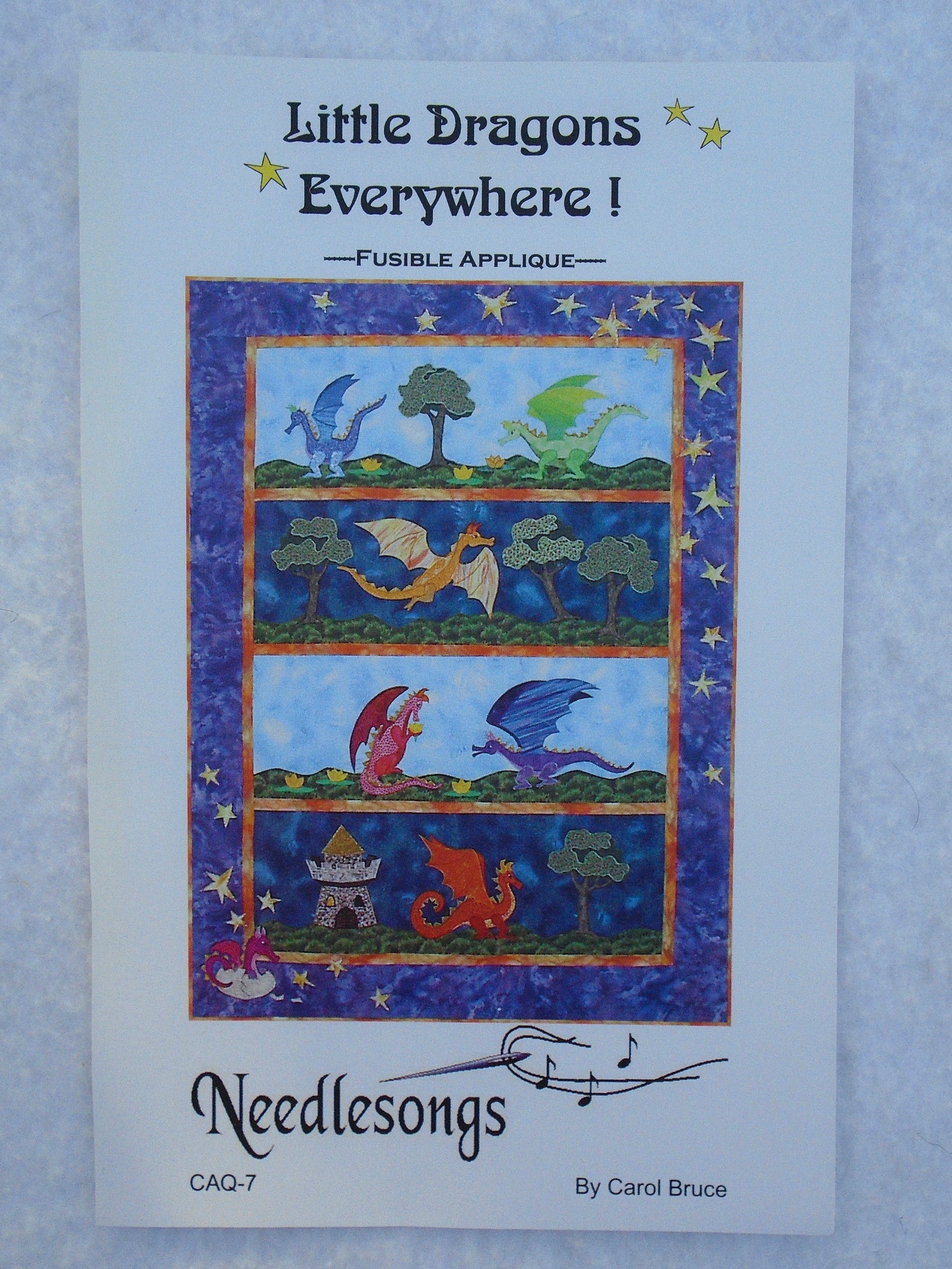Little Dragons Everywhere Quilt Pattern / Dragons Applique Pattern ...