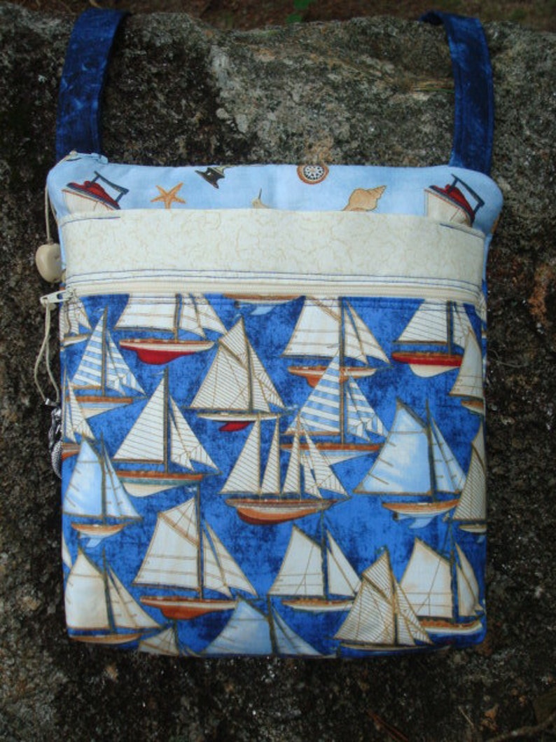 Sailboat Cross Body Bag / Nautical Bag Purse / Crossbody - Etsy