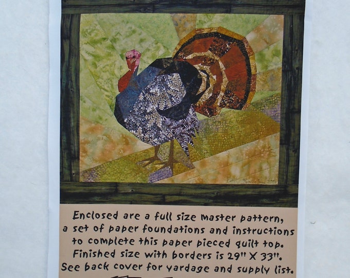 Turkey Paper Piecing Quilt Pattern / Selkirk Designs Pattern / Turkey ...