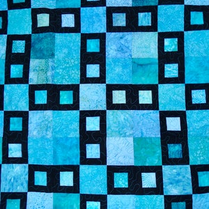 Aqua Quilt /sea Glass Quilt / Handmade Lap or Throw Quilt / Aqua Baby ...