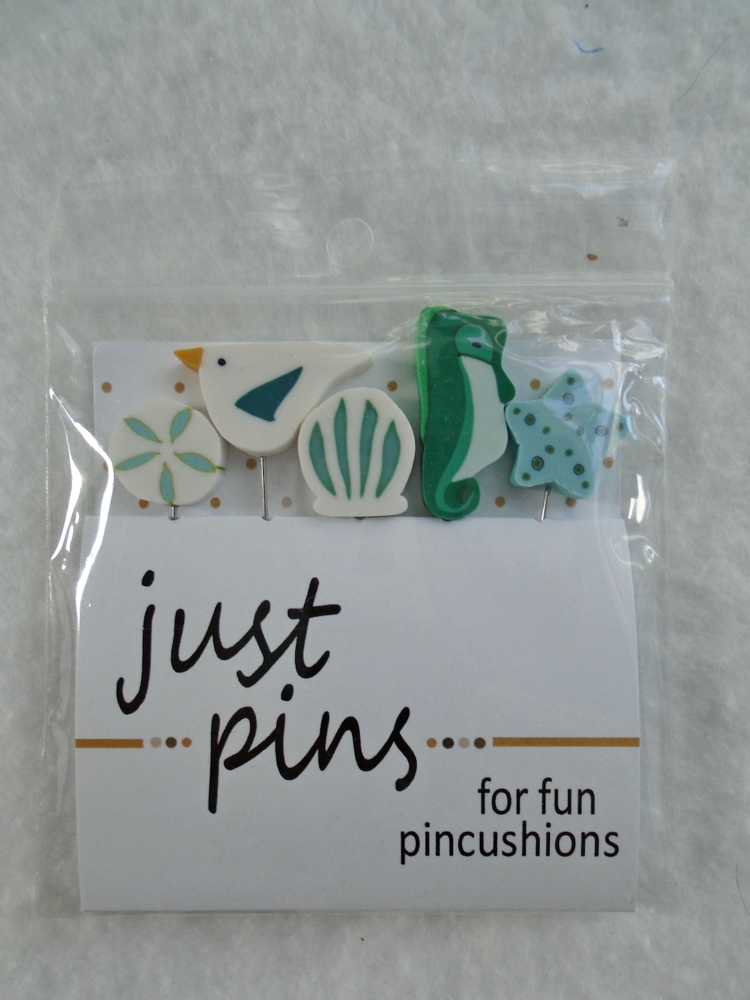 Beach Theme Straight Pins: Polymer Clay Decorative Pincushion Pins - Etsy
