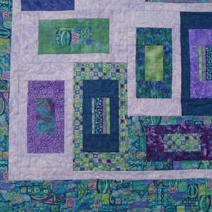 Purple Lap Quilt / Purple and Green Throw Quilt / Purple Baby Quilt - Etsy
