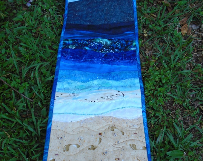 Beach Scene Wall Hanging / Beach Fiber Art / Beach Quilt - Etsy