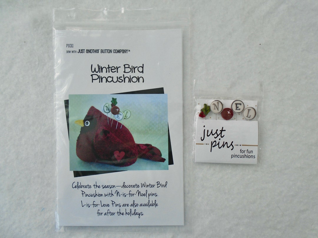 Red Cardinal Pin Cushion Pattern / Cardinal Pin Cushion Kit / Cardinal ...