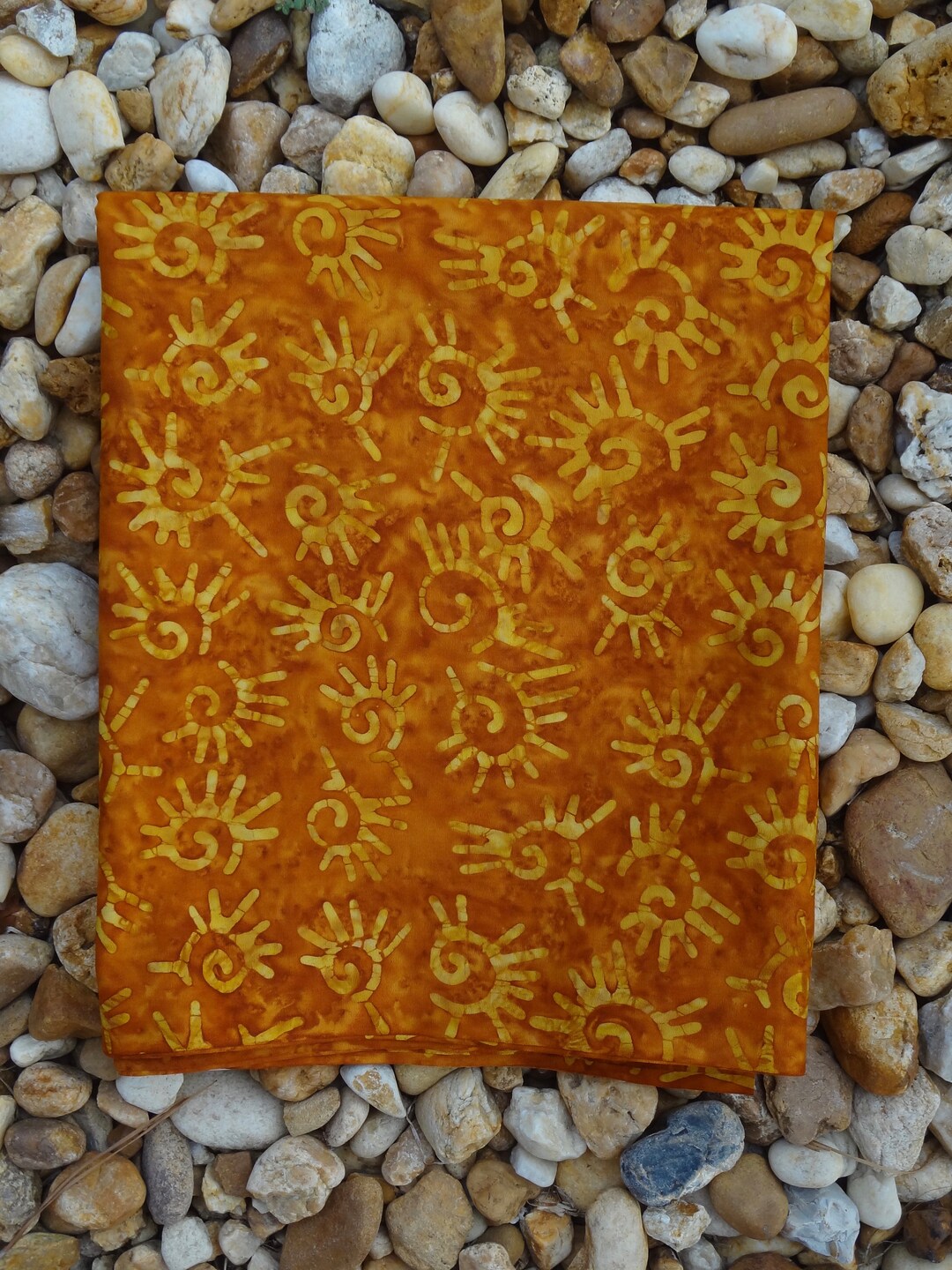 Gold Batik Cotton Fabric: Swirl Pattern, Two Yard Cut - Etsy