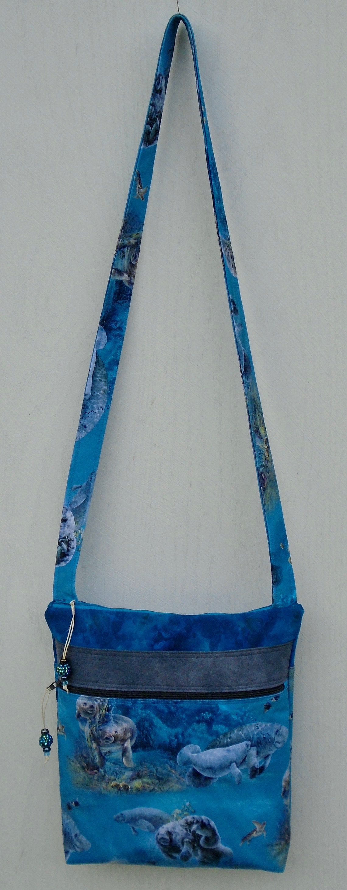 Manatee Cross Body Bag / Blue Shoulder Purse / Travel Bag - Etsy