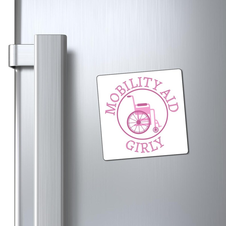 Girly Wheelchair Magnet, Disability Pride Fridge Magnet, Cute Medical ...