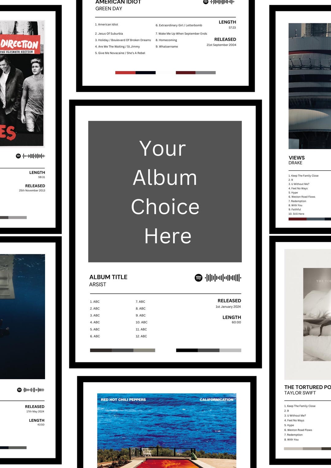 Custom Album Print | Album Cover | Personalised Album | Cover Poster ...