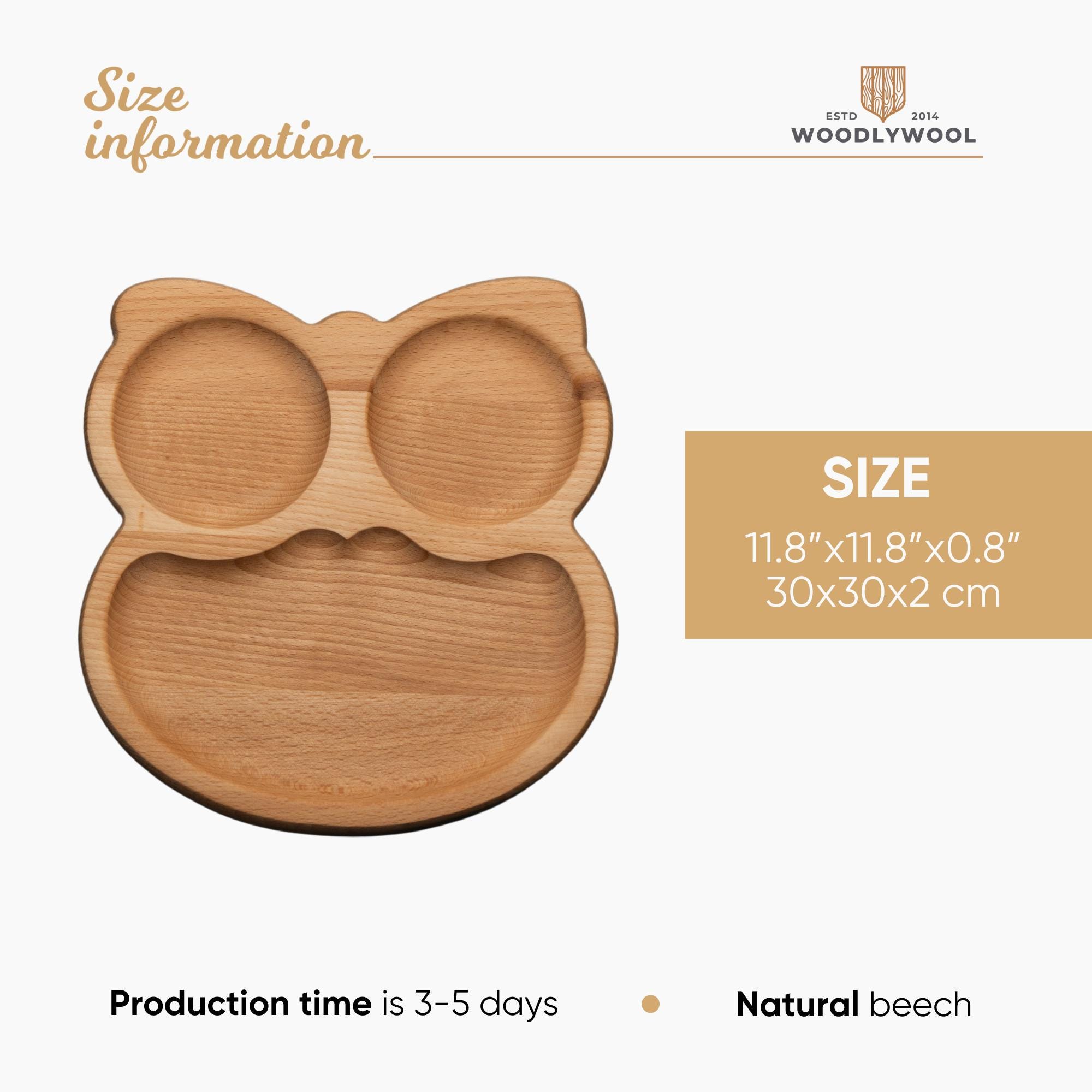 Kids Eco-friendly Serving Plate, Owl Lovers Gift, Serving Platter for ...