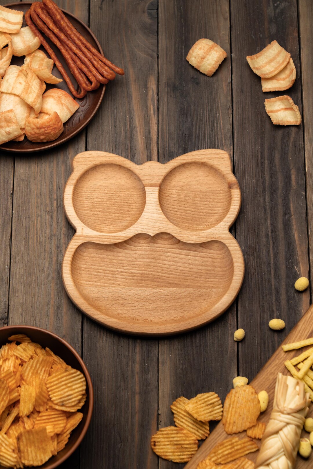Kids Eco-friendly Serving Plate, Owl Lovers Gift, Serving Platter for ...