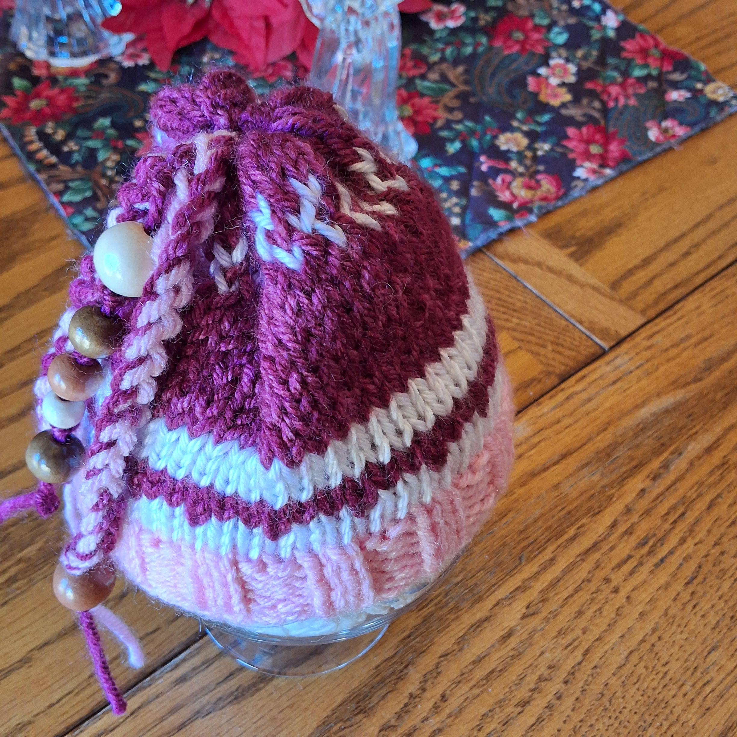 Hand Knit Stocking Caps Loose Poms Choose Variety Colors Fit 18" Dolls ...