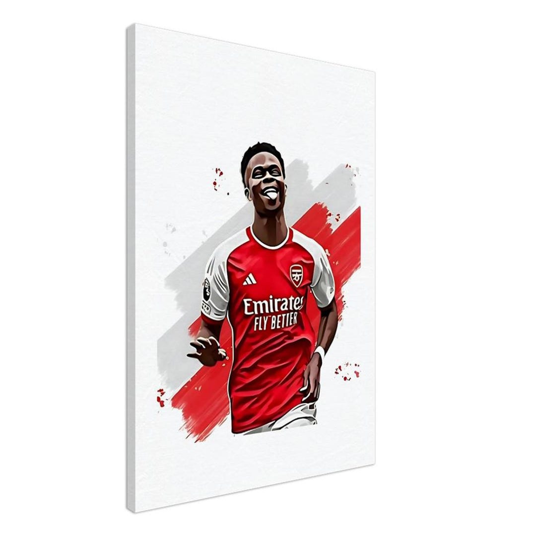 Bukayo Saka Soccer Poster Gift for ARSENAL FC Fans I Football Canvas ...